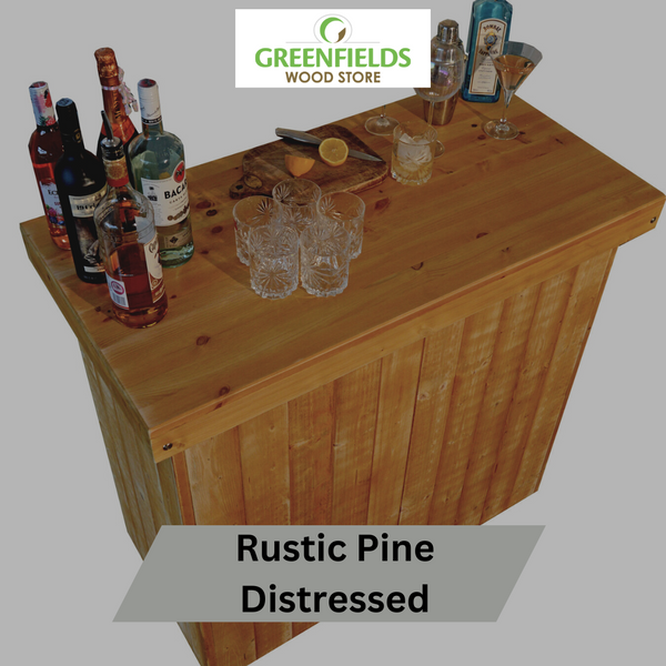 Portable Bar | Solid wood construction | Made to a rustic design ...
