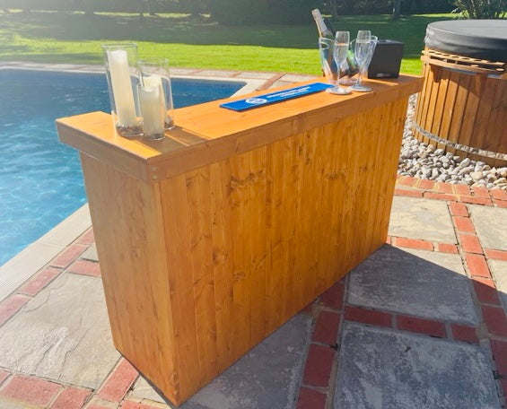 Portable Bar | Solid wood construction | Made to a rustic design ...