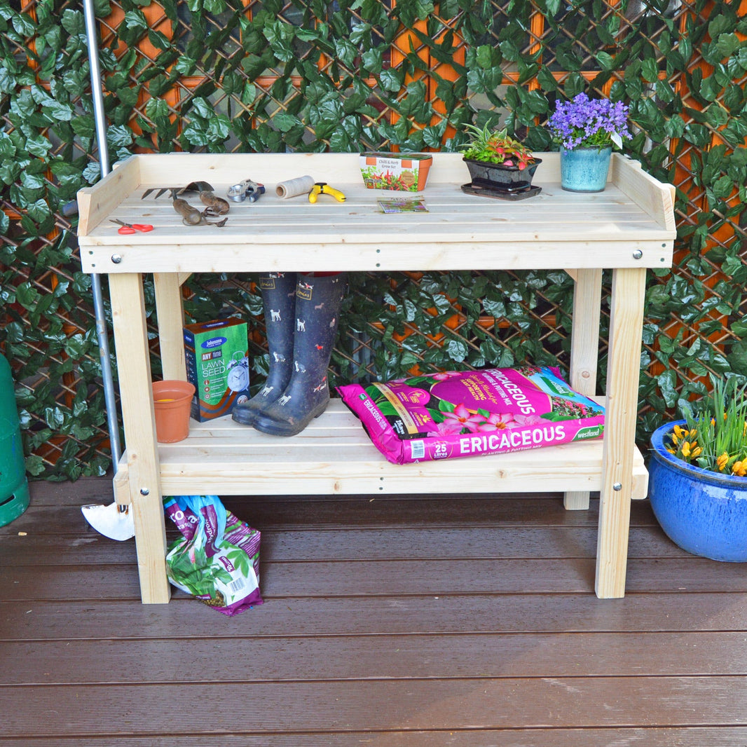 Handmade Wooden Potting Tables – Greenfields Wood Store